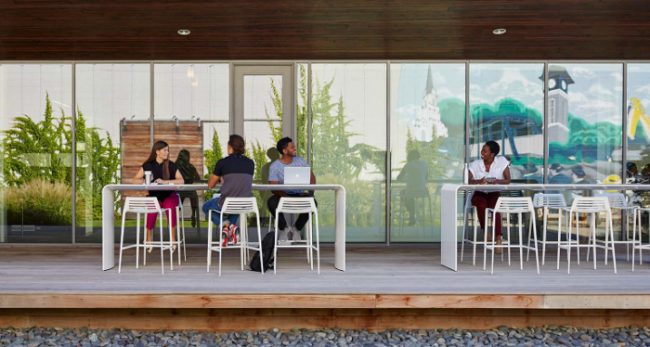 New GO Outdoor Table from Landscape Forms - officeinsight