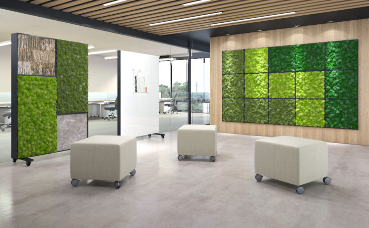Nevins Introduces Bio Canvas Whiteboard Room Dividers - officeinsight