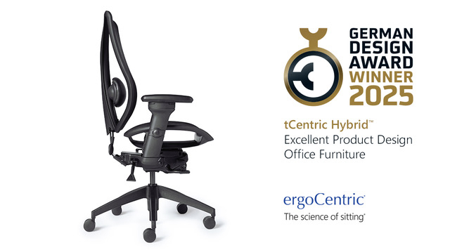 ergoCentric wins German Design Award 2025 for the tCentric Hybrid™ - officeinsight